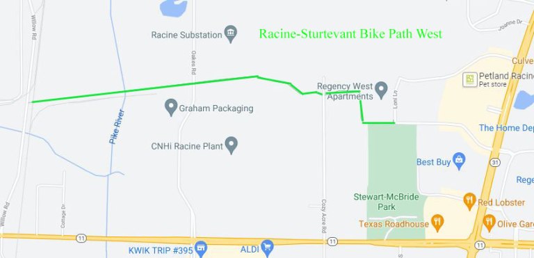 Racine-Sturtevant Bike Path – Frugal Average Bicyclist