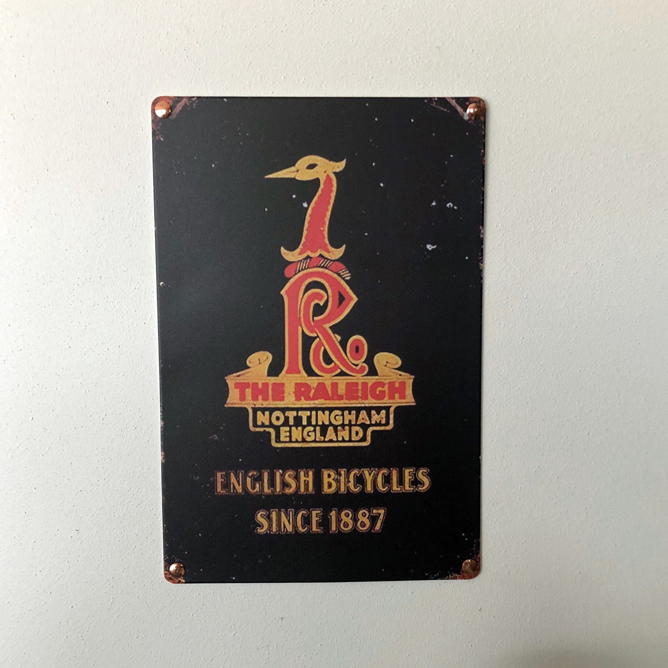 Raleigh English Bicycles Sign Metal – Frugal Average Bicyclist